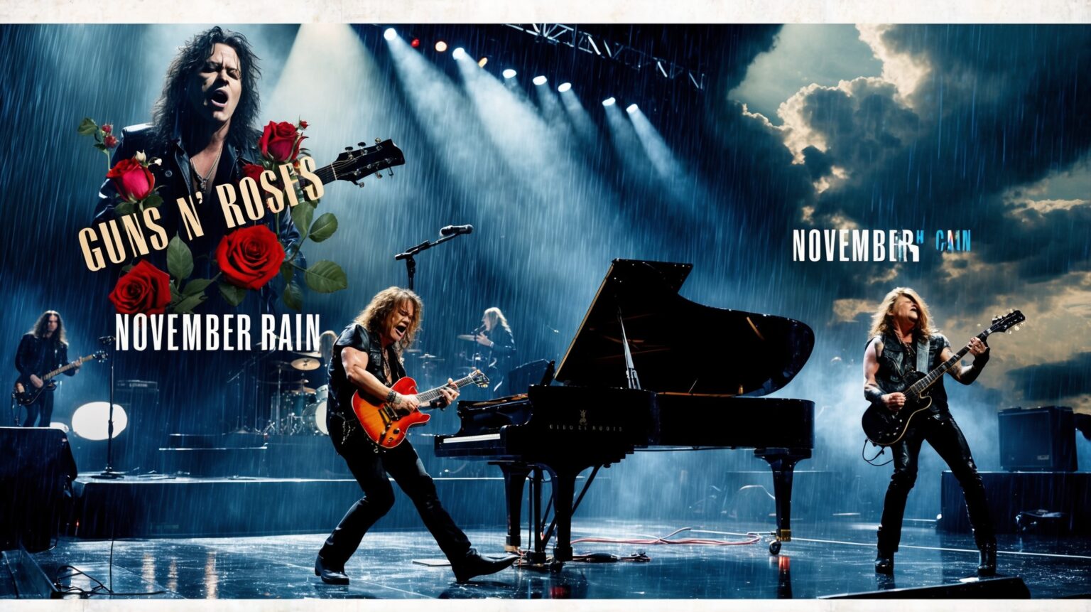 “November Rain: Unraveling the Epic Legacy and Emotional Depth of Guns N’ Roses’ Timeless Rock ...